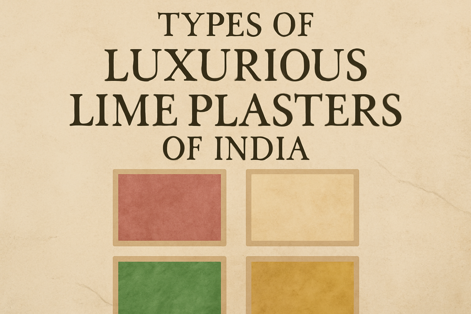 Types of Luxurious Lime Plasters of India | House of Lime
